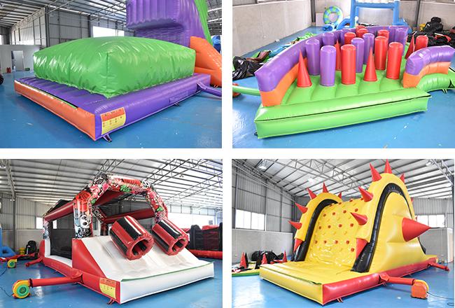giant Blow Up Inflatable Water Park Obstacle Course 302.5m Long