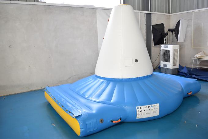 Fire Resistant Inflatable Water Sport Blow Up Rocket Blue And White