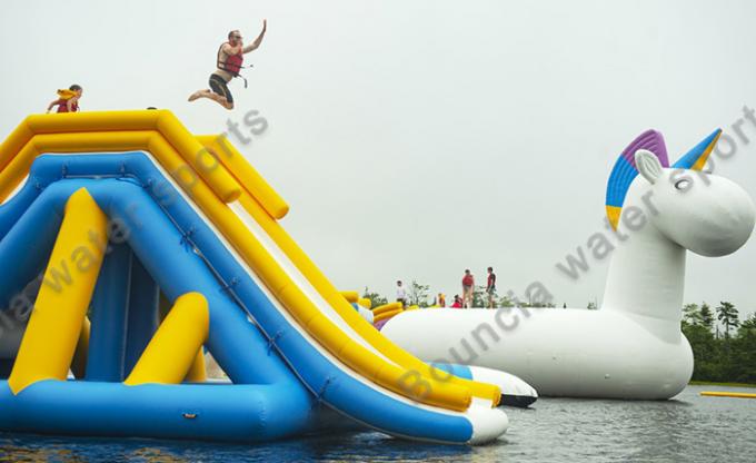 Bouncia Lake Inflatable Water Obstacle Course For Adults And Kids
