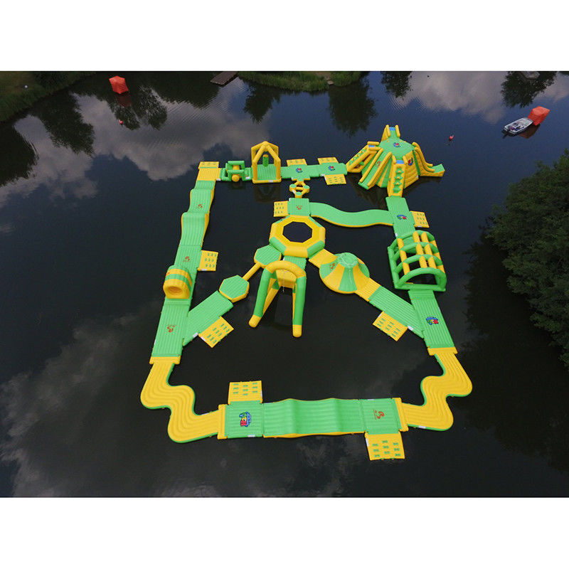 Stable Inflatable Water Park / Heat Resitance Blow Up Obstacle Course